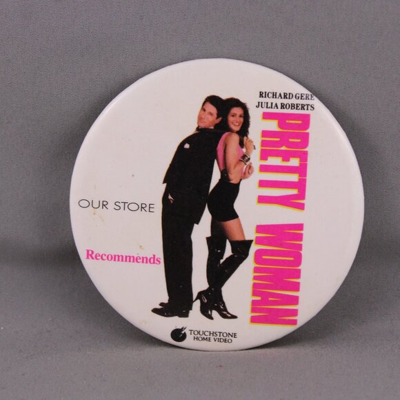 Accessories | Vintage Movie Pin Pretty Woman Vhs Release Celluloid Pin ...